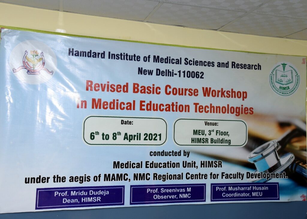 3rd Revised Basic Course Workshop in Medical Education Technologies ...